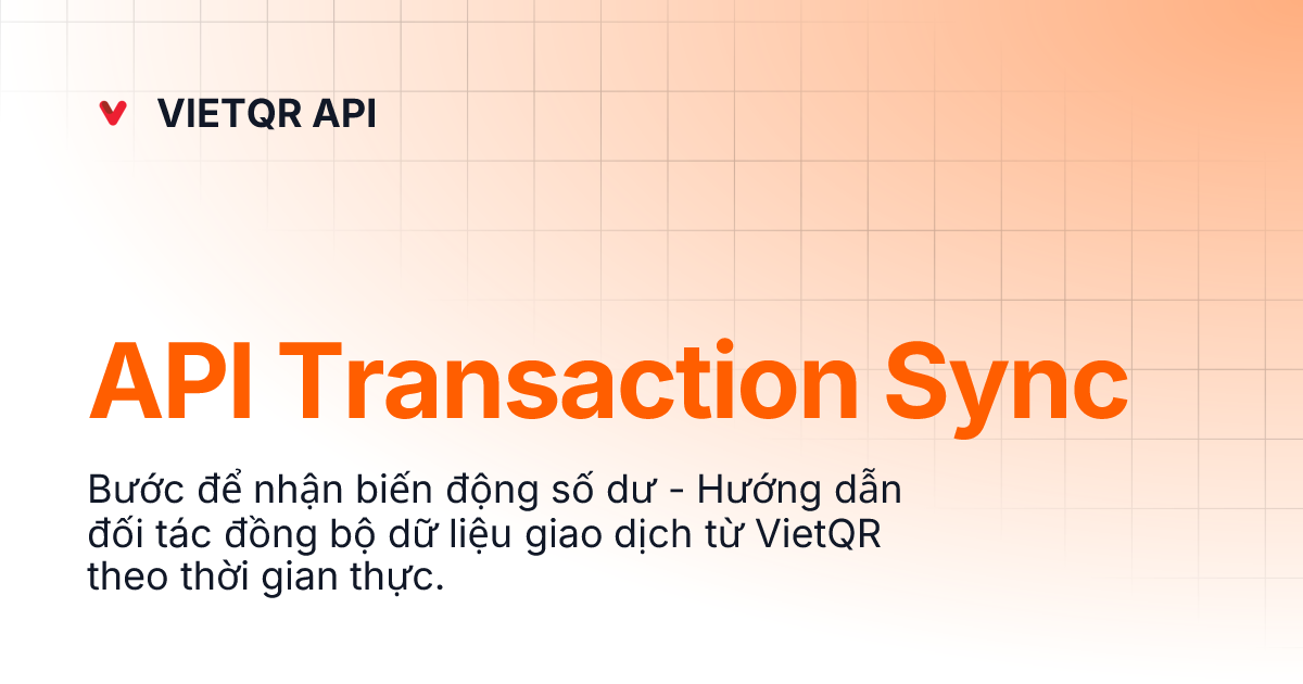 API Transaction Sync | VIETQR API